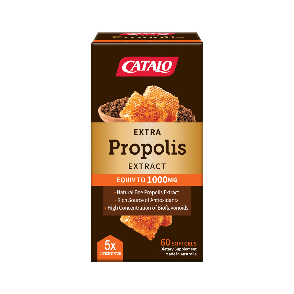 Extra Propolis Extract 1000 mg 60 Capsules by CATALO — Supplements Central